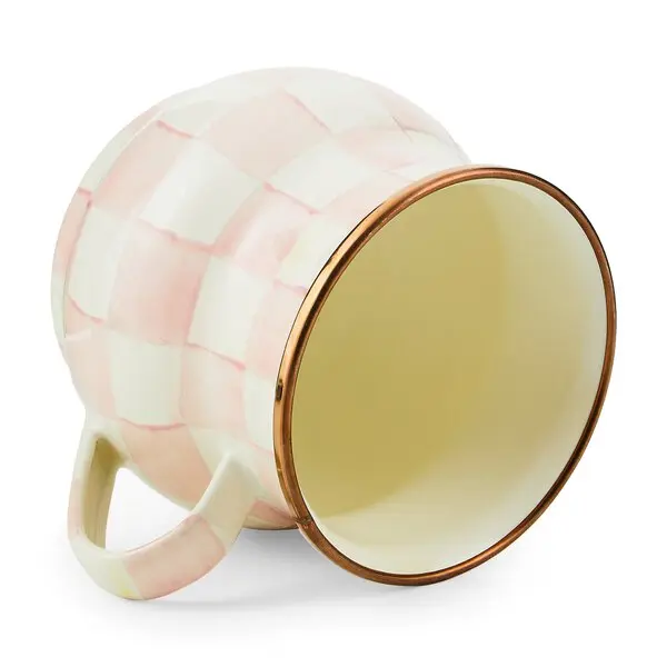 MACKENZIE-CHILDS Rosy Check Enamel Mug - Multi