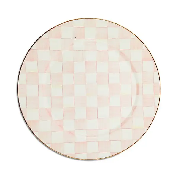 MACKENZIE-CHILDS Rosy Check Enamel Serving Platter - Multi