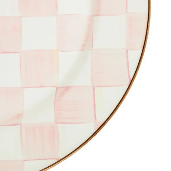 MACKENZIE-CHILDS Rosy Check Enamel Serving Platter
