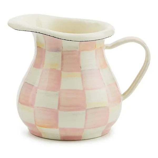 MACKENZIE-CHILDS Rosy Check Enamel Creamer