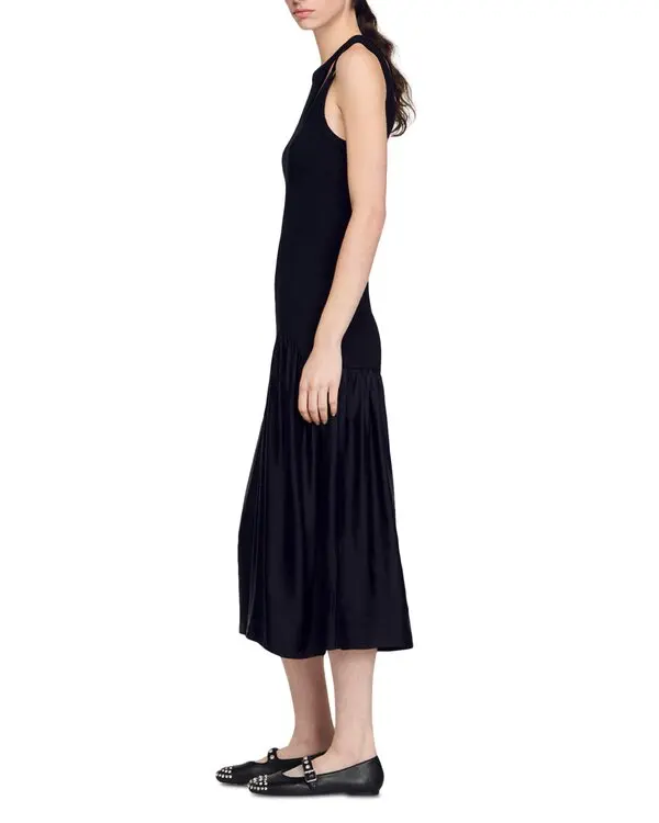 Sandro Lane Cut Out Maxi Dress