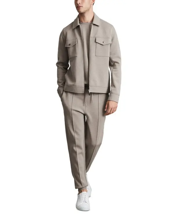 REISS Medina Interlock Zip-up Jacket