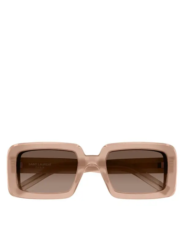 Saint Laurent Rectangular Sunglasses, 52mm