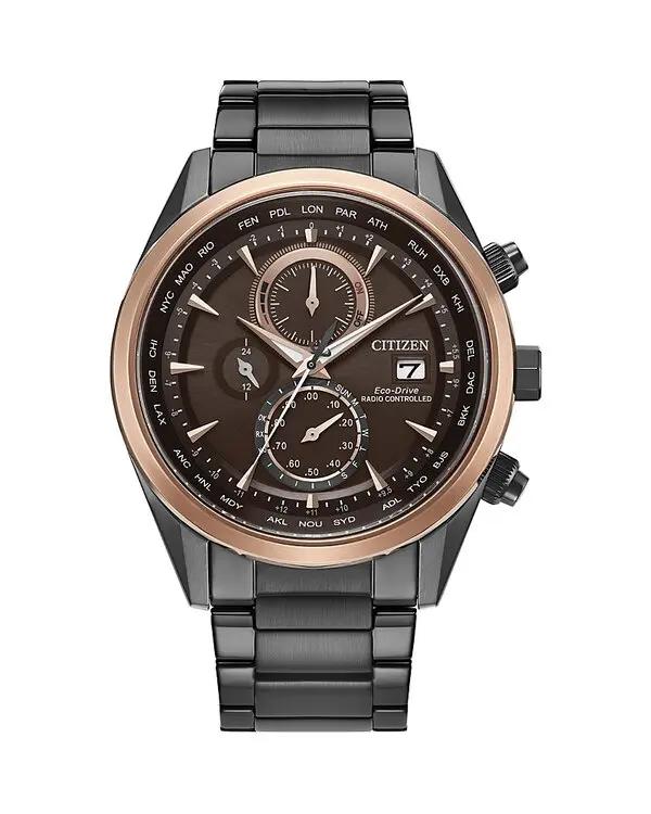 Citizen Sport Luxury Radio Control Chronograph, 43mm - Brown/black