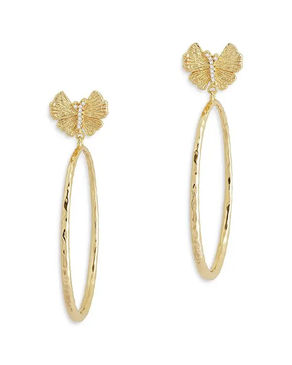 ANABEL ARAM Butterfly Single Hoop Earrings - Gold