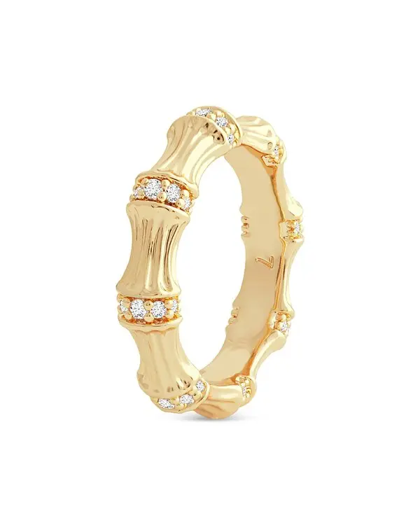 ANABEL ARAM Sculpted Bamboo Ring - Gold