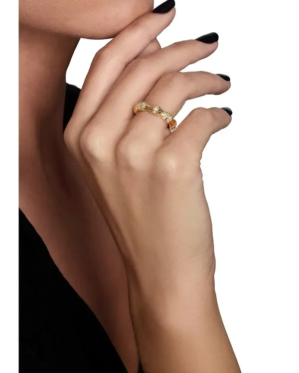 ANABEL ARAM Sculpted Bamboo Ring - Gold