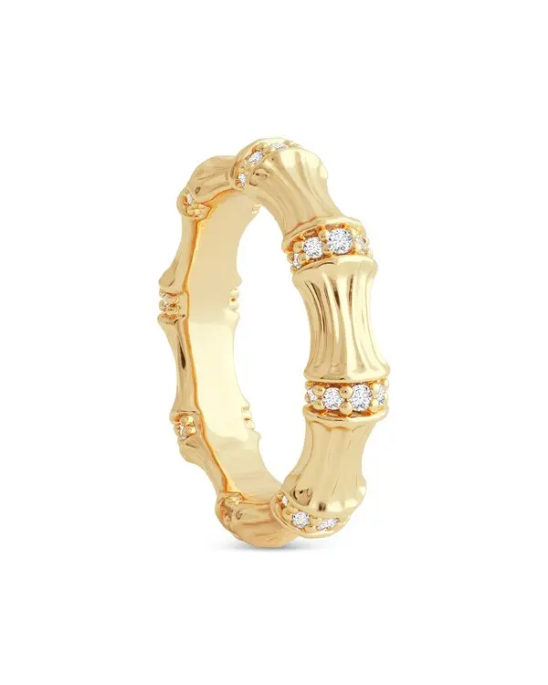 ANABEL ARAM Sculpted Bamboo Ring - Gold