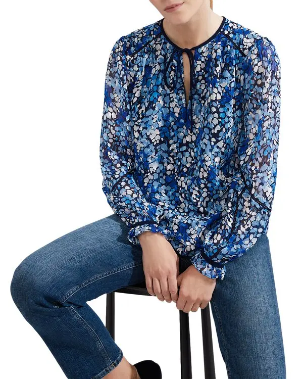 HOBBS LONDON Sasha Tie Neck Top