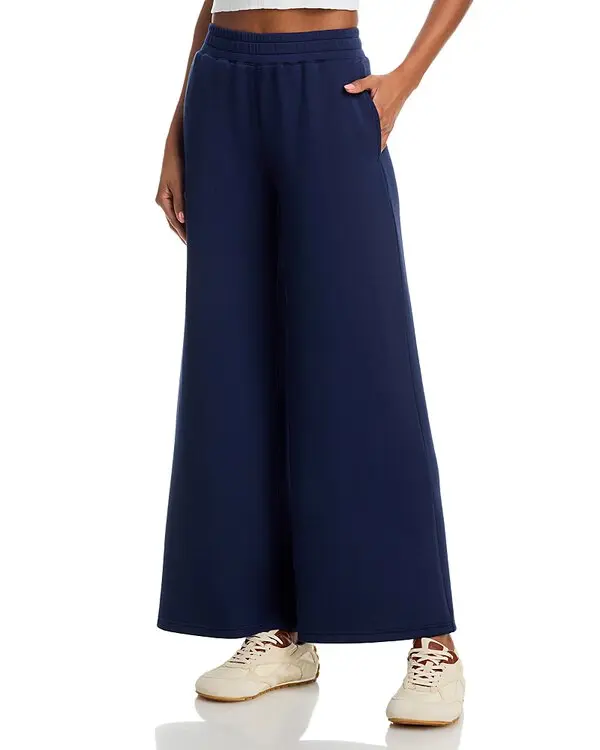 Vintage Havana Fleece Flare Leg Pants - Navy