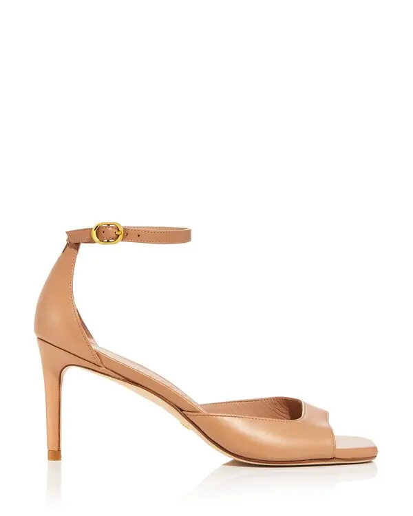 STUART WEITZMAN Nudistia 75 Ankle Strap Sandals - Adobe