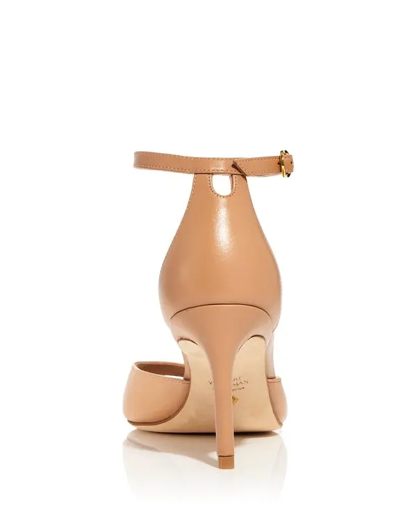 STUART WEITZMAN Nudistia 75 Ankle Strap Sandals - Adobe