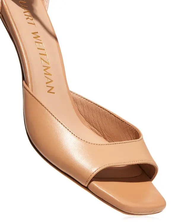 STUART WEITZMAN Nudistia 75 Ankle Strap Sandals - Adobe