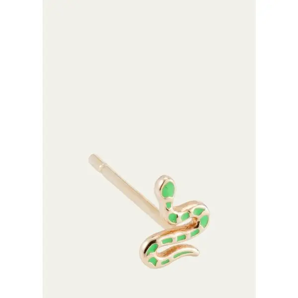 Alison Lou 14k Yellow Snake Stud Earring