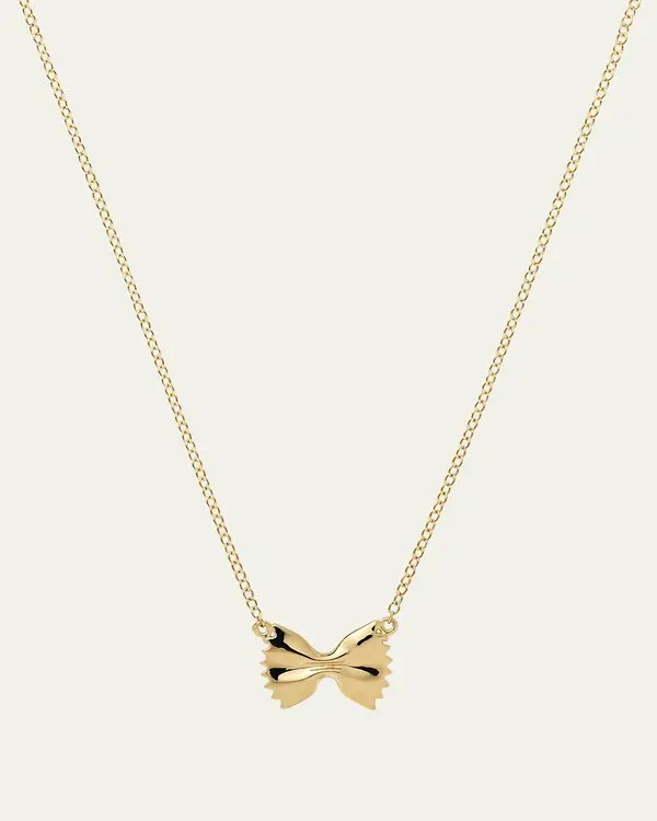 Alison Lou 14k Yellow Gold Bowtie Pasta Station Necklace - Yg