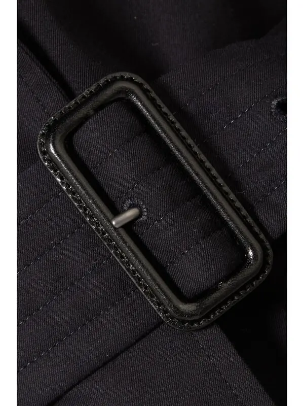 Burberry Kensington Long Organic Cotton-gabardine Trench Coat - Black