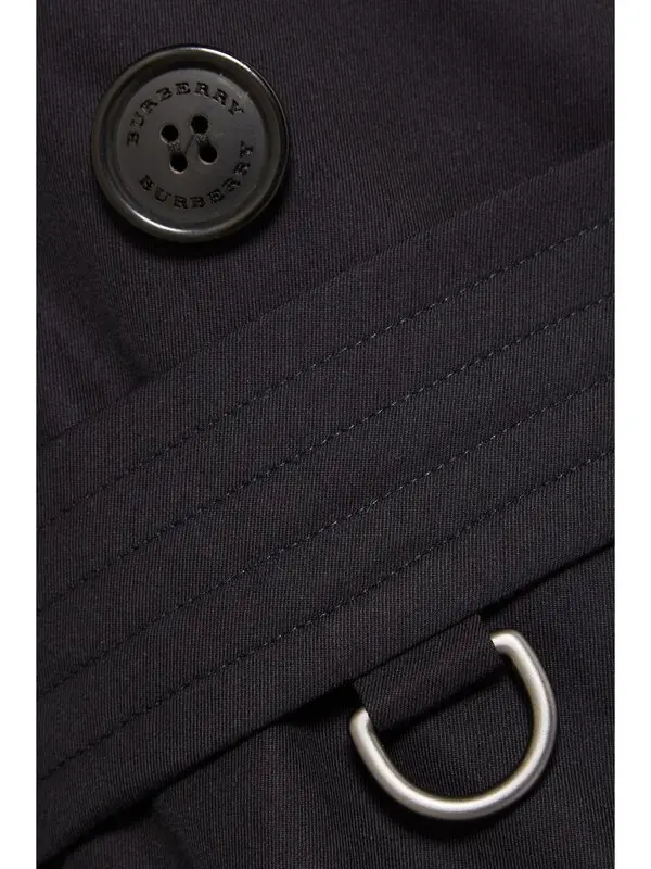 Burberry Kensington Long Organic Cotton-gabardine Trench Coat - Black