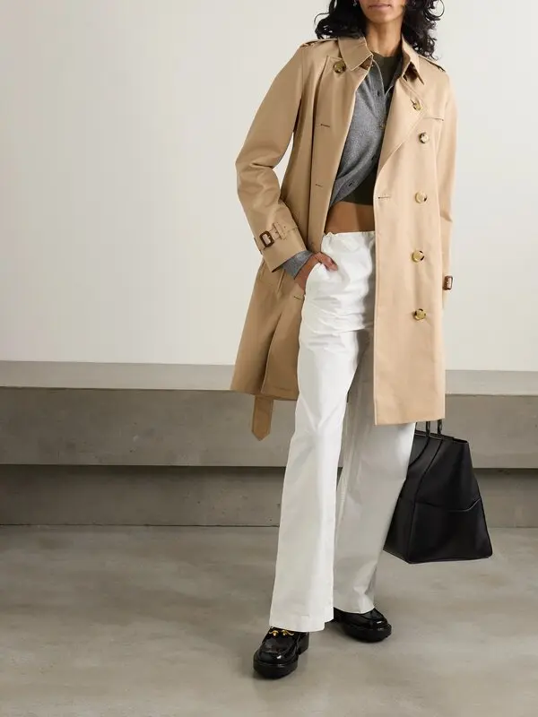 Burberry Kensington Organic Cotton-gabardine Trench Coat - Neutrals