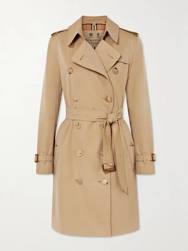 Burberry Kensington Organic Cotton-gabardine Trench Coat - Neutrals