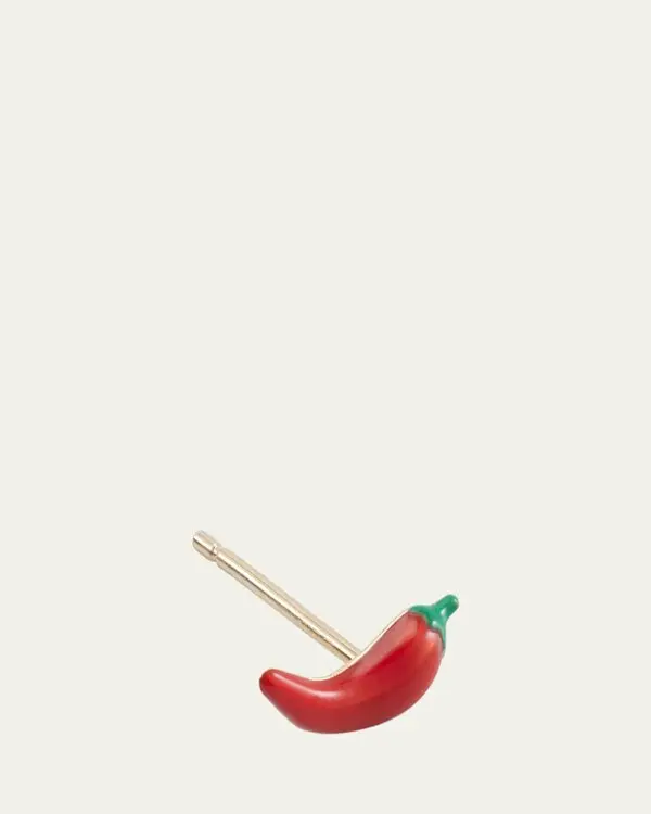 Alison Lou 14k Yellow Gold Chili Pepper Stud Earring