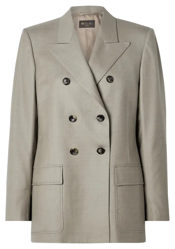 Loro Piana Ananda Double-breasted Blazer - Gray