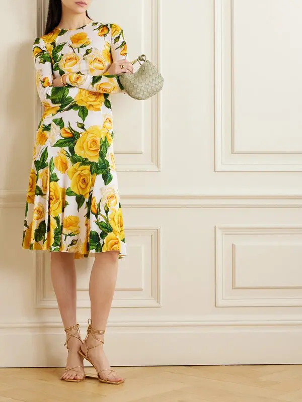 dolce and gabbana organza dress Gabbana Rose Dress Dolche Rose Best Dolce Gabbana Tropical Rose Flash Sales Dolce  Gabbana Organza Midi