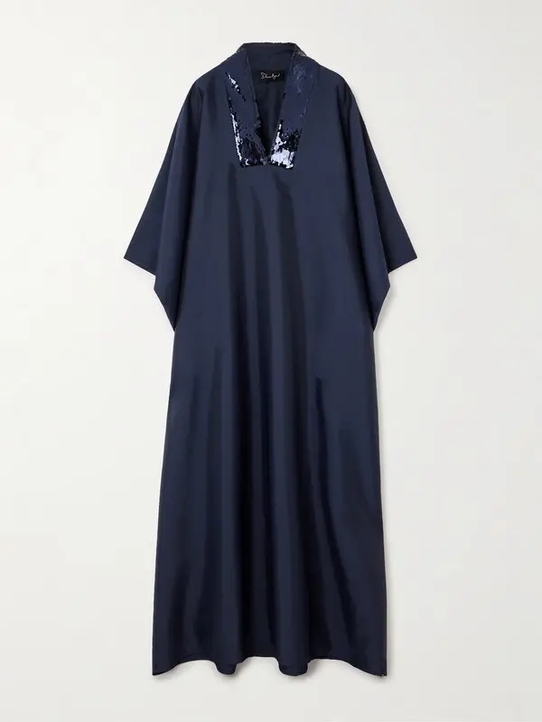 DIMA AYAD Sequin-embellished Faille Kaftan