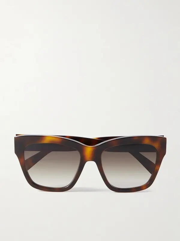 Celine Triomphe Square-frame Sunglasses - Tortoiseshell