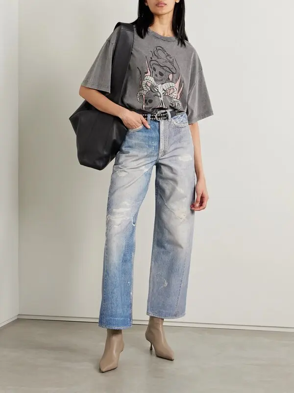 Our Legacy Printed Boyfriend Jeans - Blue