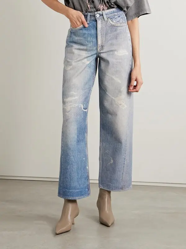 Our Legacy Printed Boyfriend Jeans - Blue