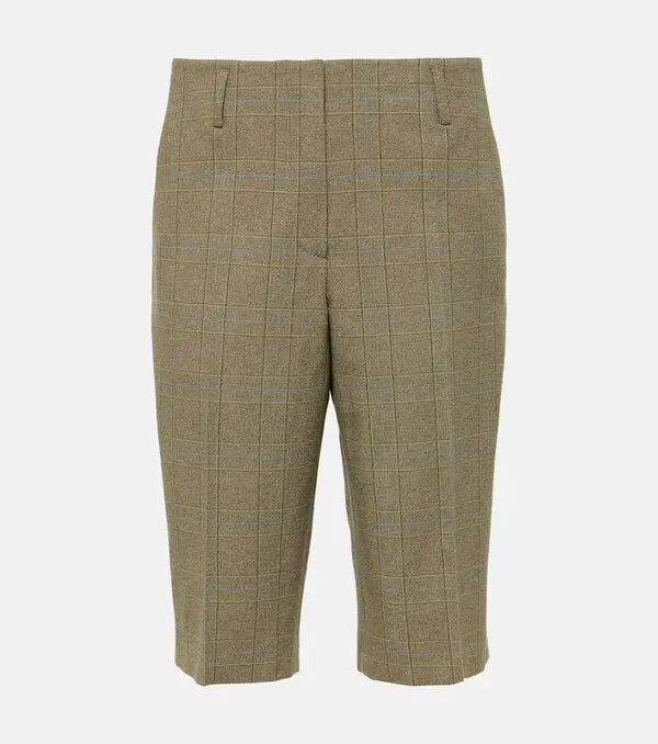 Dries Van Noten Checked Bermuda Shorts - Beige