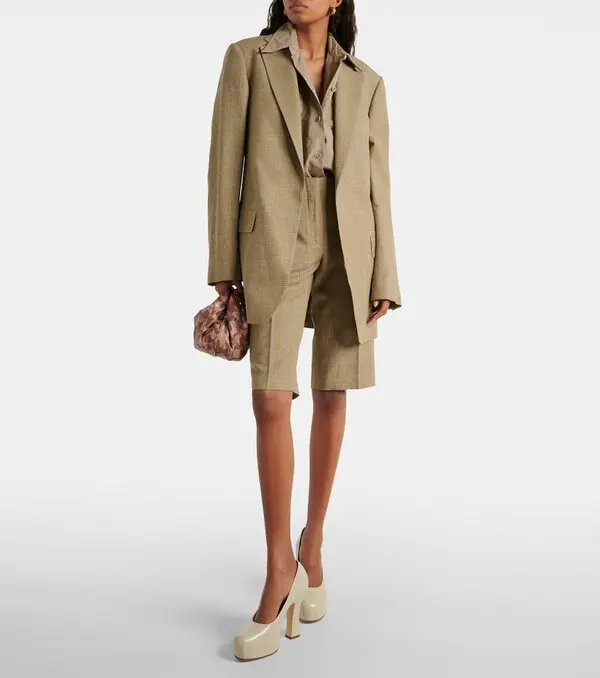 Dries Van Noten Checked Bermuda Shorts - Beige
