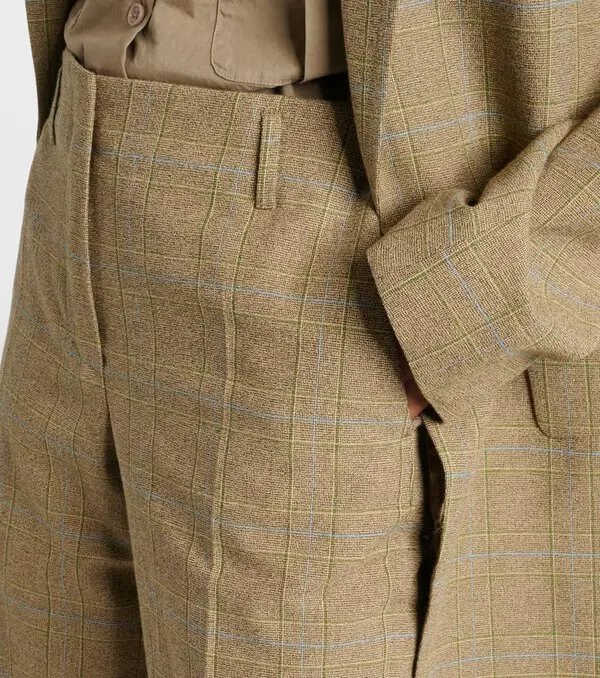 Dries Van Noten Checked Bermuda Shorts - Beige