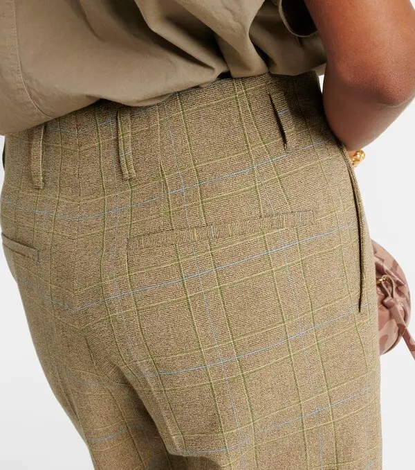 Dries Van Noten Checked Bermuda Shorts - Beige