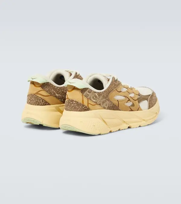 Hoka One One Clifton L Suede Sneakers - Beige