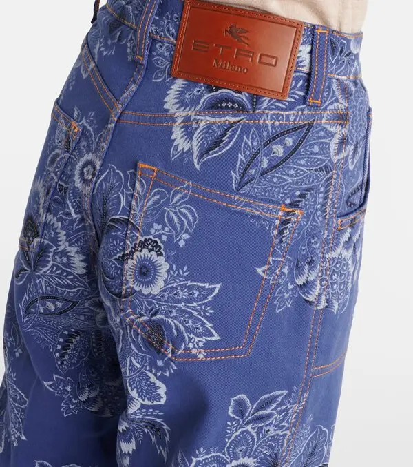 Etro Floral High-rise Flared Jeans