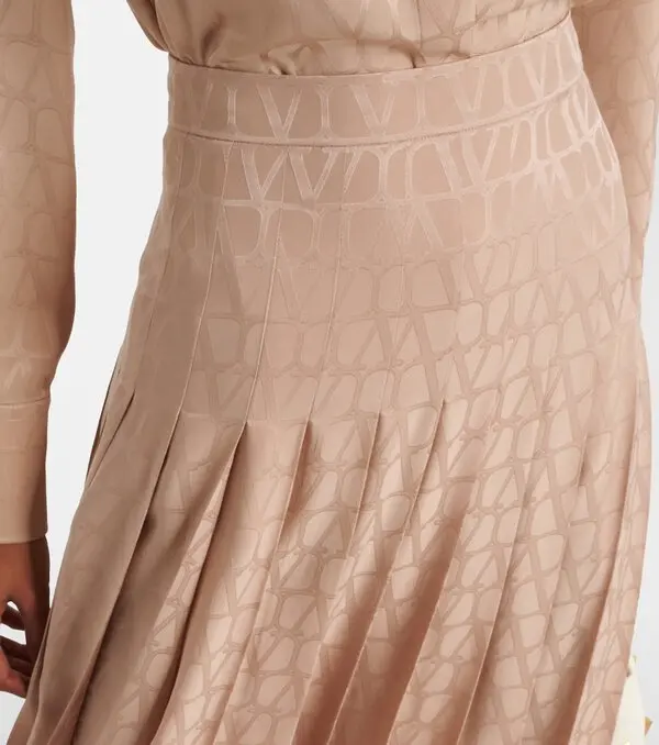 Valentino Garavani Toile Iconographe Pleated Midi Skirt