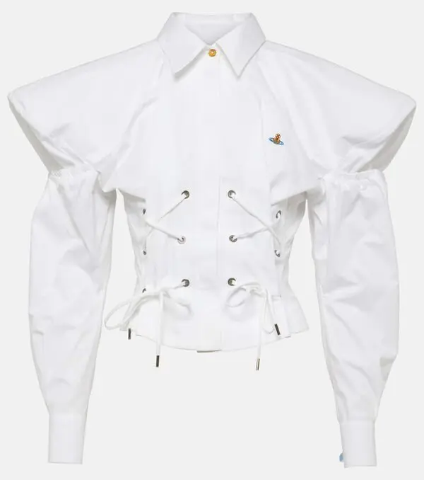 VIVIENNE WESTWOOD Gexy Cotton Poplin Shirt - White