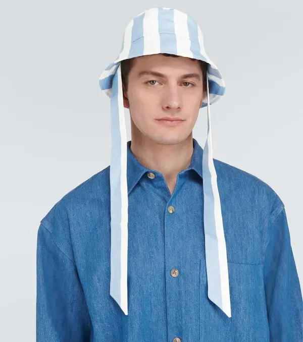 King & Tuckfield Striped Bucket Hat