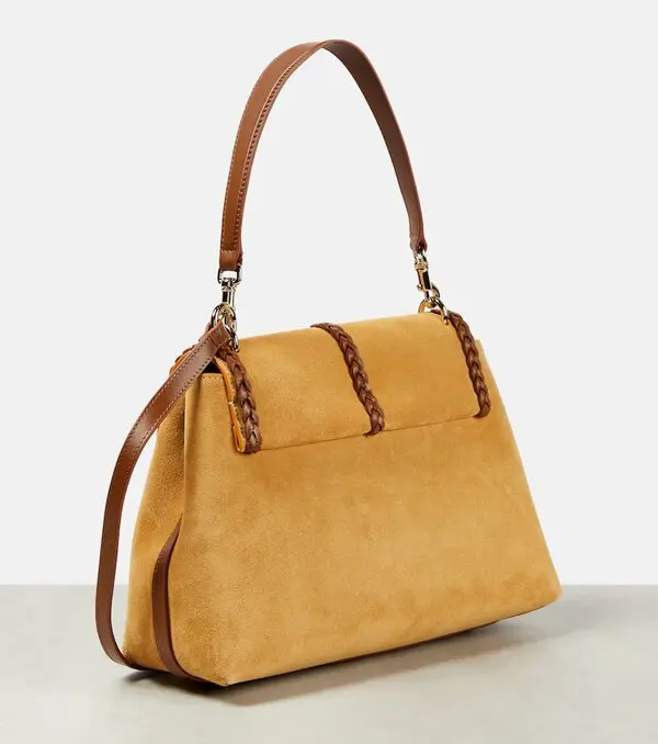 Chloé Penelope Medium Suede Shoulder Bag - Gold