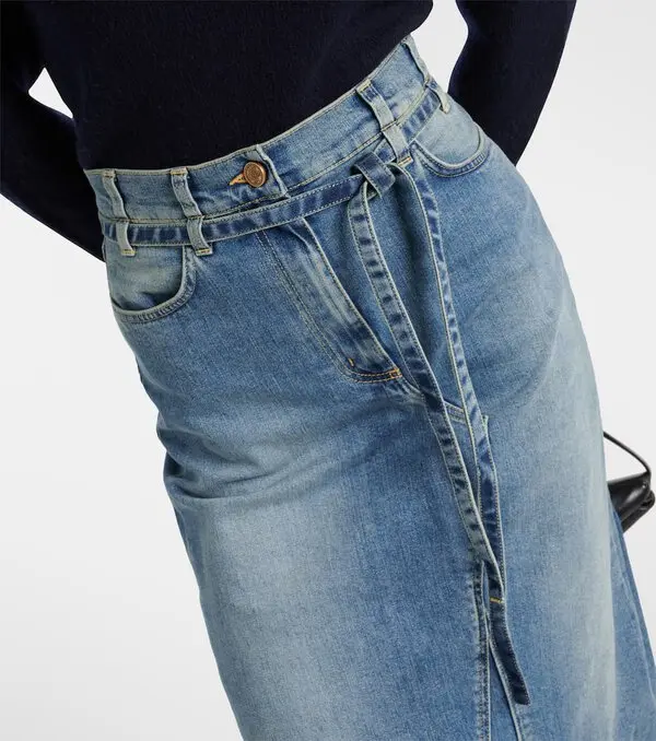 Altuzarra High-rise Denim Midi Skirt
