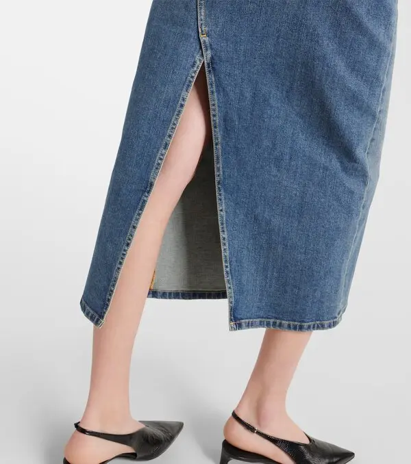 Altuzarra High-rise Denim Midi Skirt