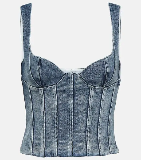 Off-White Denim Bustier - Blue
