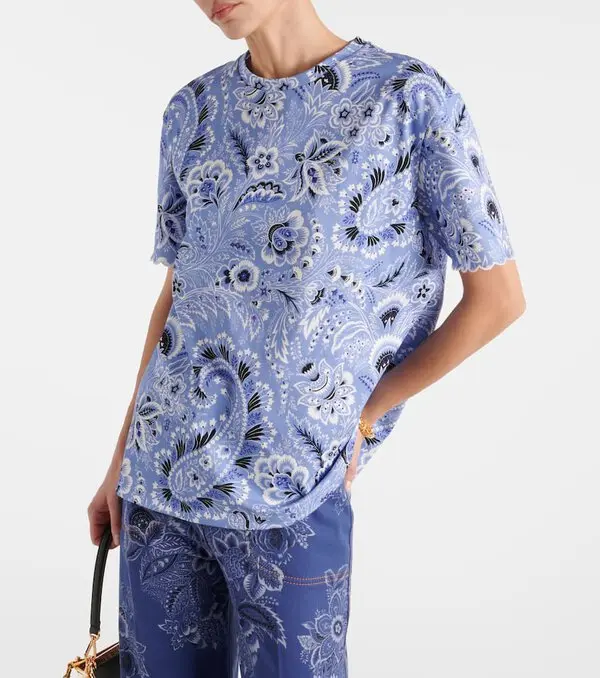 Etro Printed Cotton Jersey T-shirt
