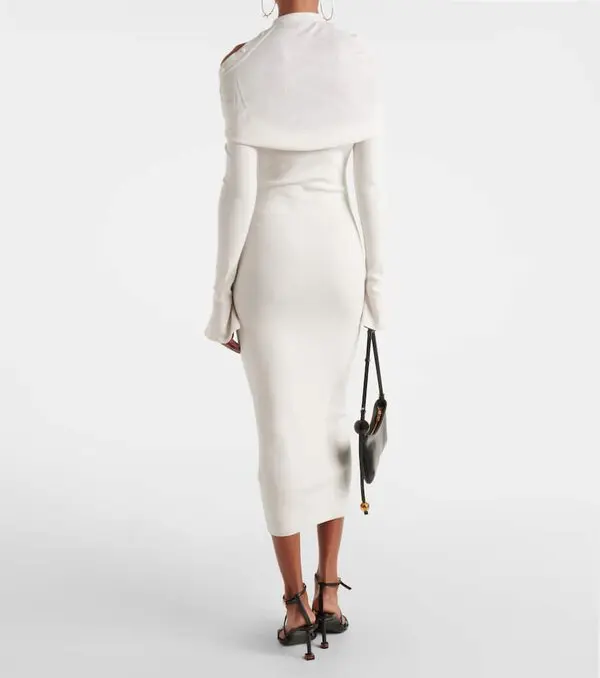Jacquemus La Robe Doble Wool-blend Midi Dress - White