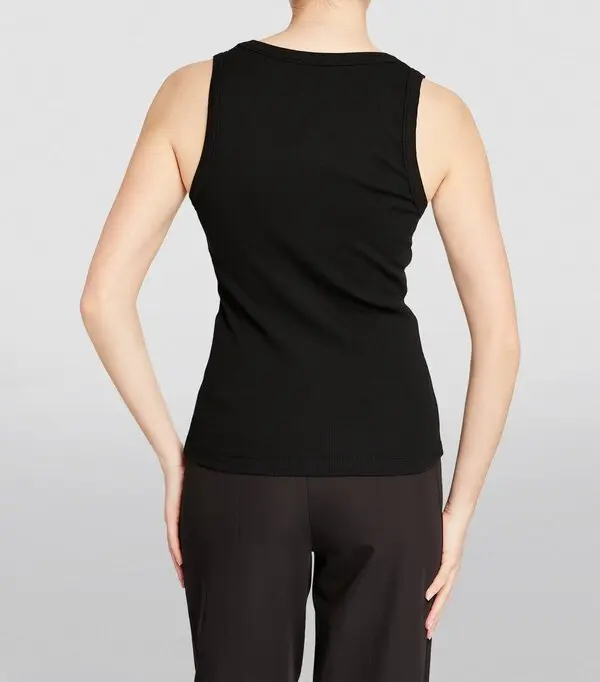 ME+EM V-neck Ribbed Tank - Black