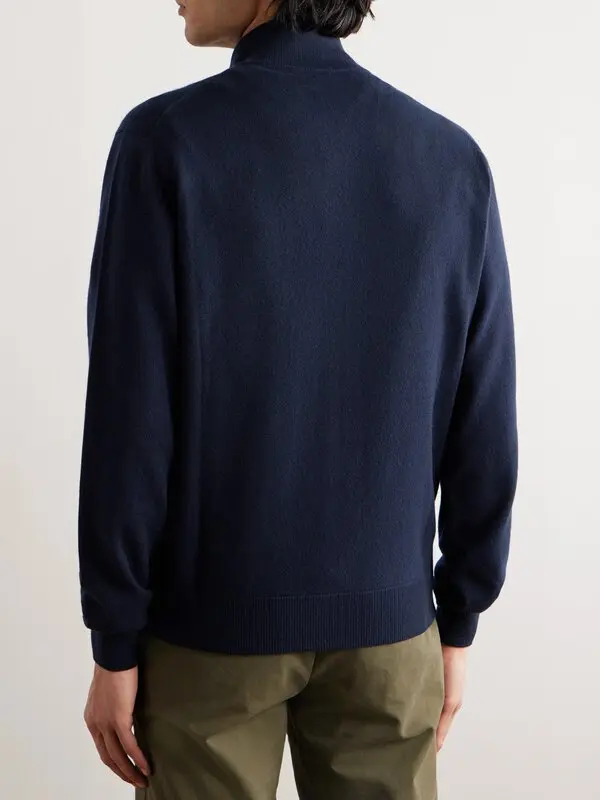 Loro Piana Cashmere Zip-up Sweater - Blue