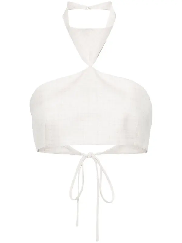 Philosophy Di Lorenzo Serafini Halterneck Crop Top - Neutrals