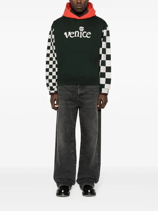 ERL Venice-print Colour-block Hoodie