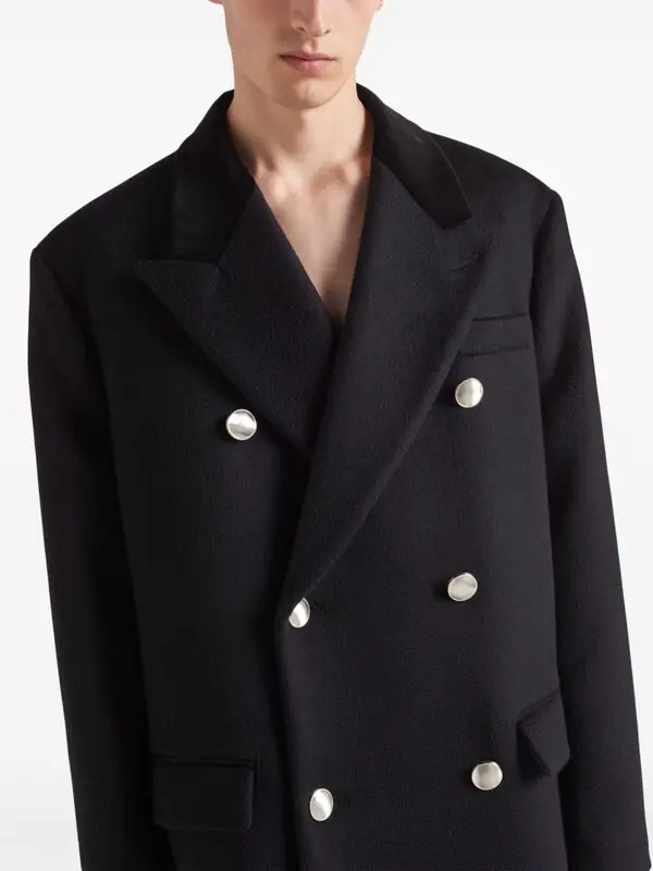 Prada Double-breasted Cashmere Coat